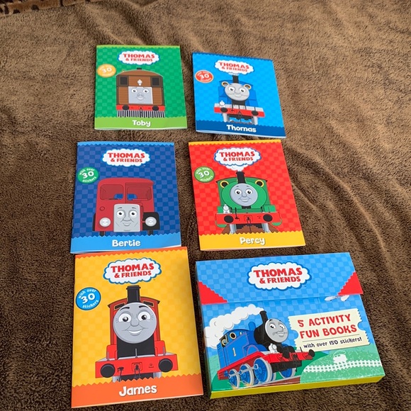 Toys | Thomas Friends Five Activity Fun Book Box Ver 150 Stickers Used ...